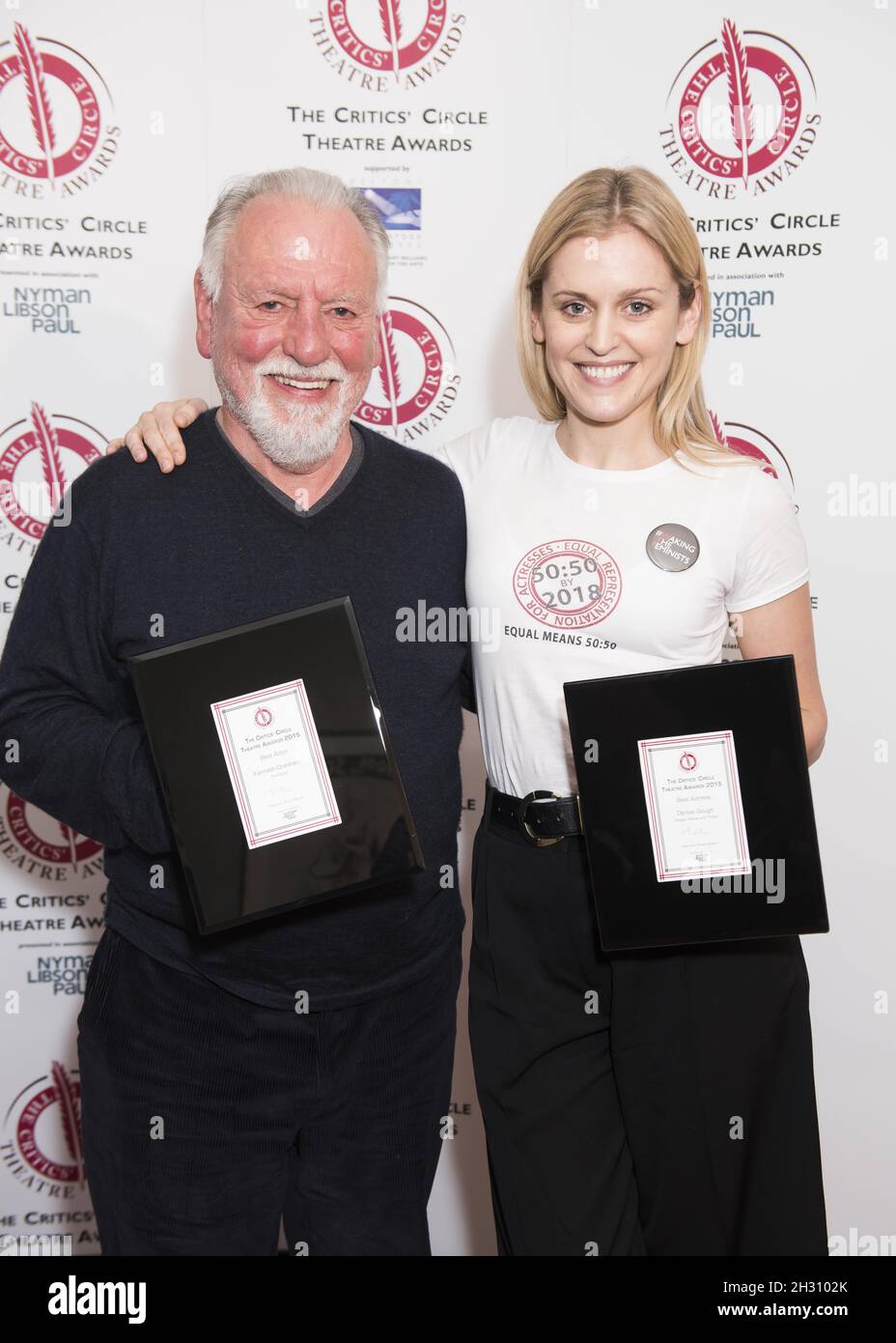Graham Cranham 'Best Actor' and Denise Gough 'Best Actress' at the ...