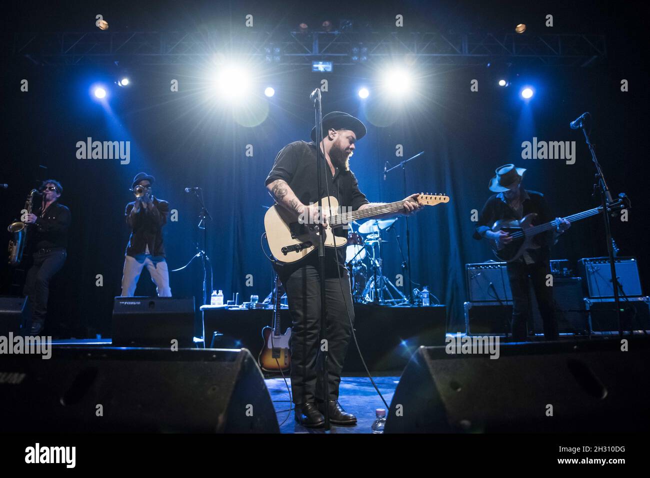 Nathaniel Rateliff and The Night Sweats perform live on stage at the O2 ...