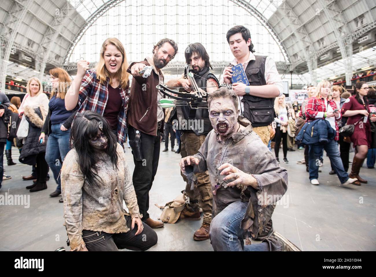 Cosplayers dressed as Walking Dead Characters attend Walker Stalker ...
