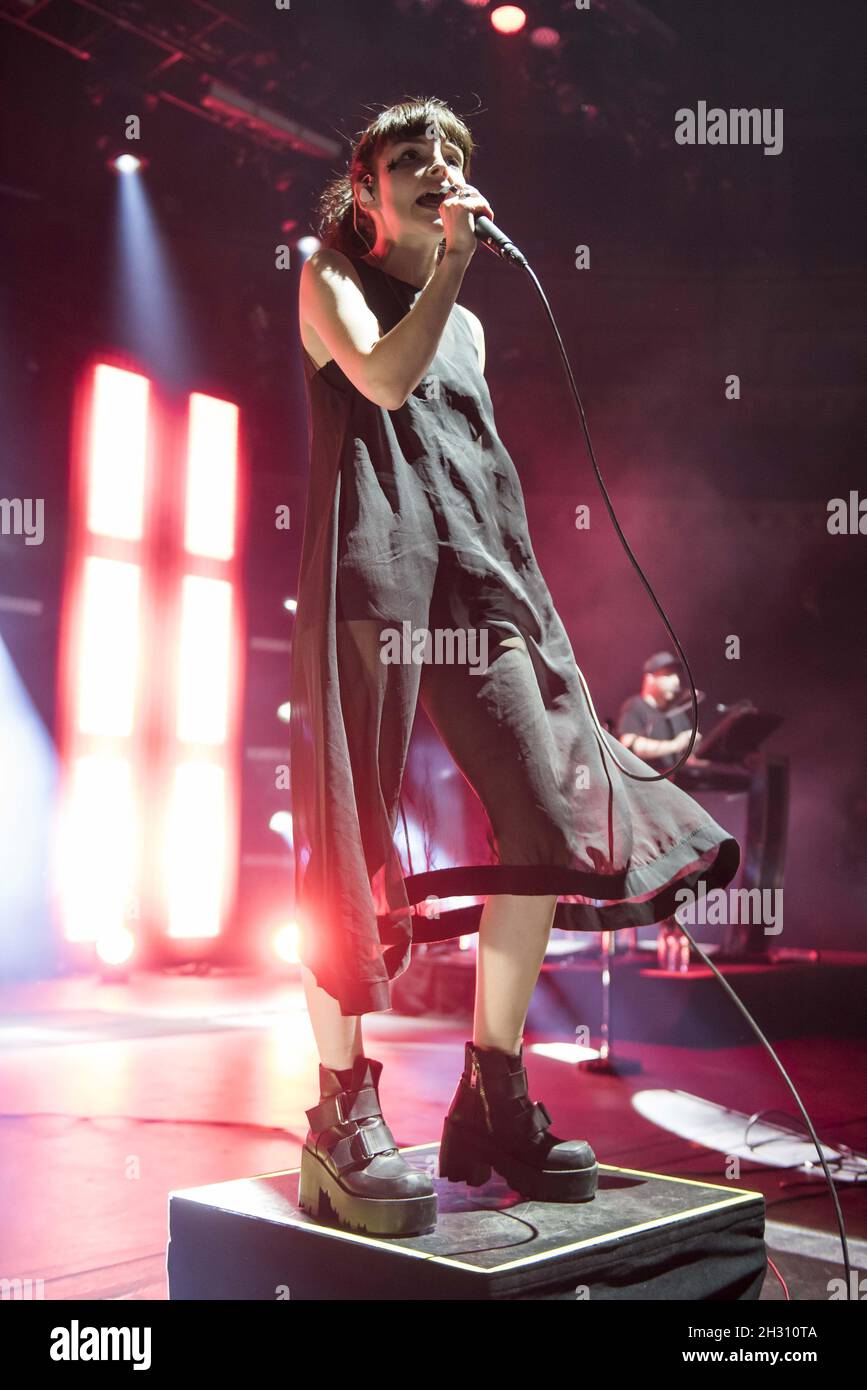 Lauren Mayberry of Chvrches performs live on stage at the Royal Albert ...