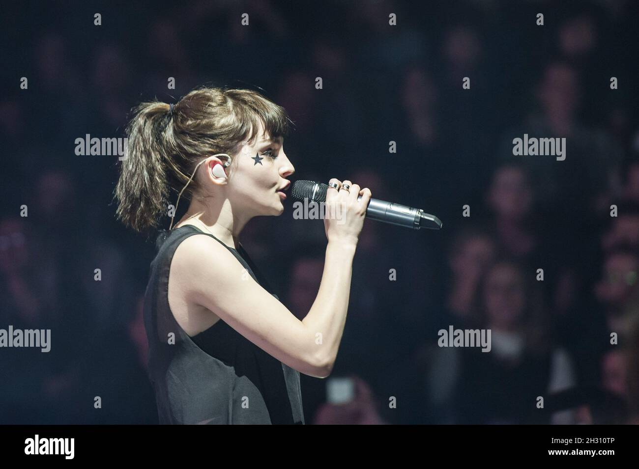 Lauren Mayberry of Chvrches performs live on stage at the Royal Albert ...