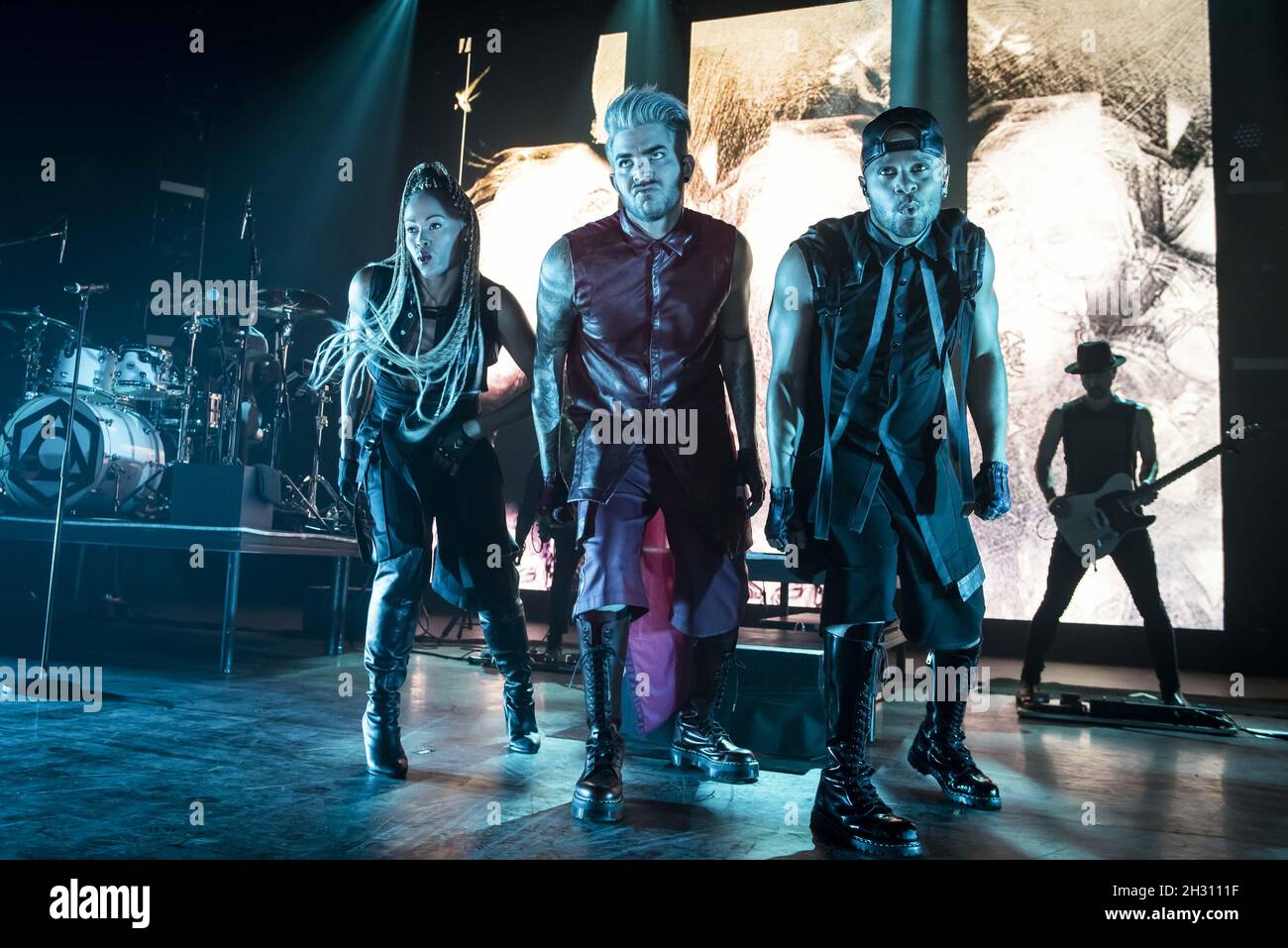 Adam Lambert performs live on stage at the Eventim Apollo, Hammersmith ...