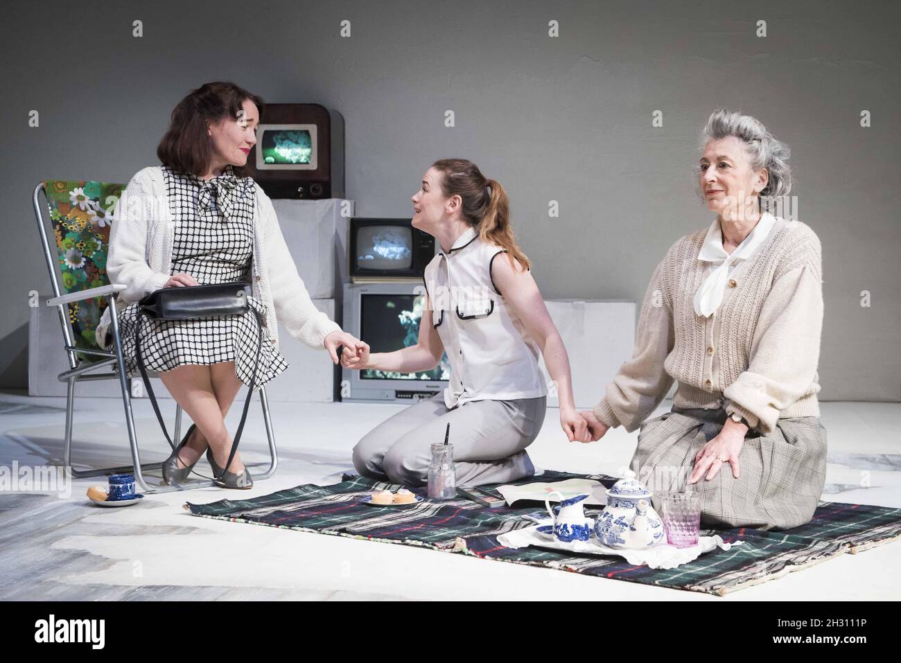 Caroline Faber, Katie Brayben and Maureen Lipman on stage during My ...