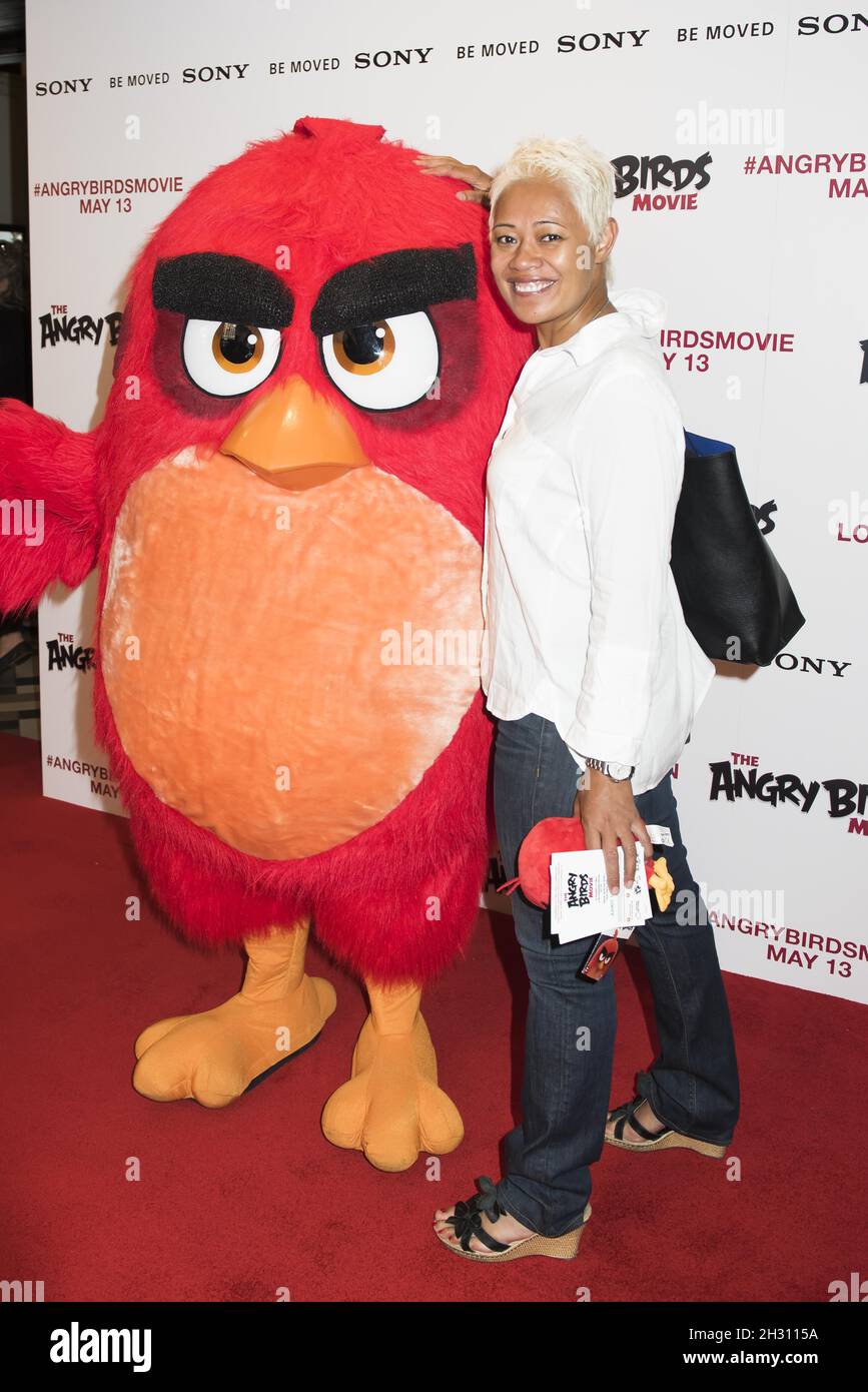 Monica Galetti attends a gala screening of The Angry Birds Movie at the ...