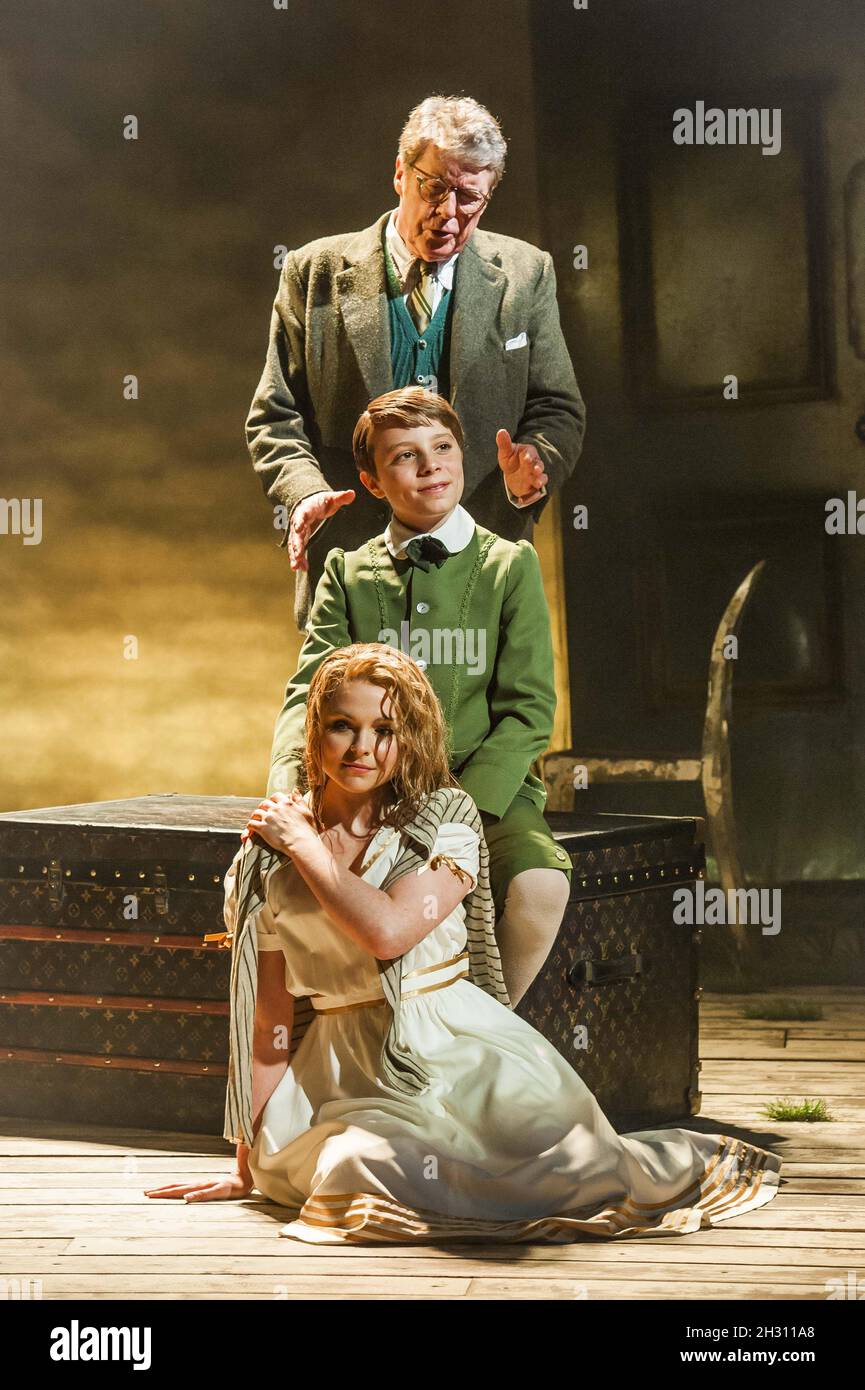 Gemma Sutton, Luka Green and Michael Crawford on stage during the ...