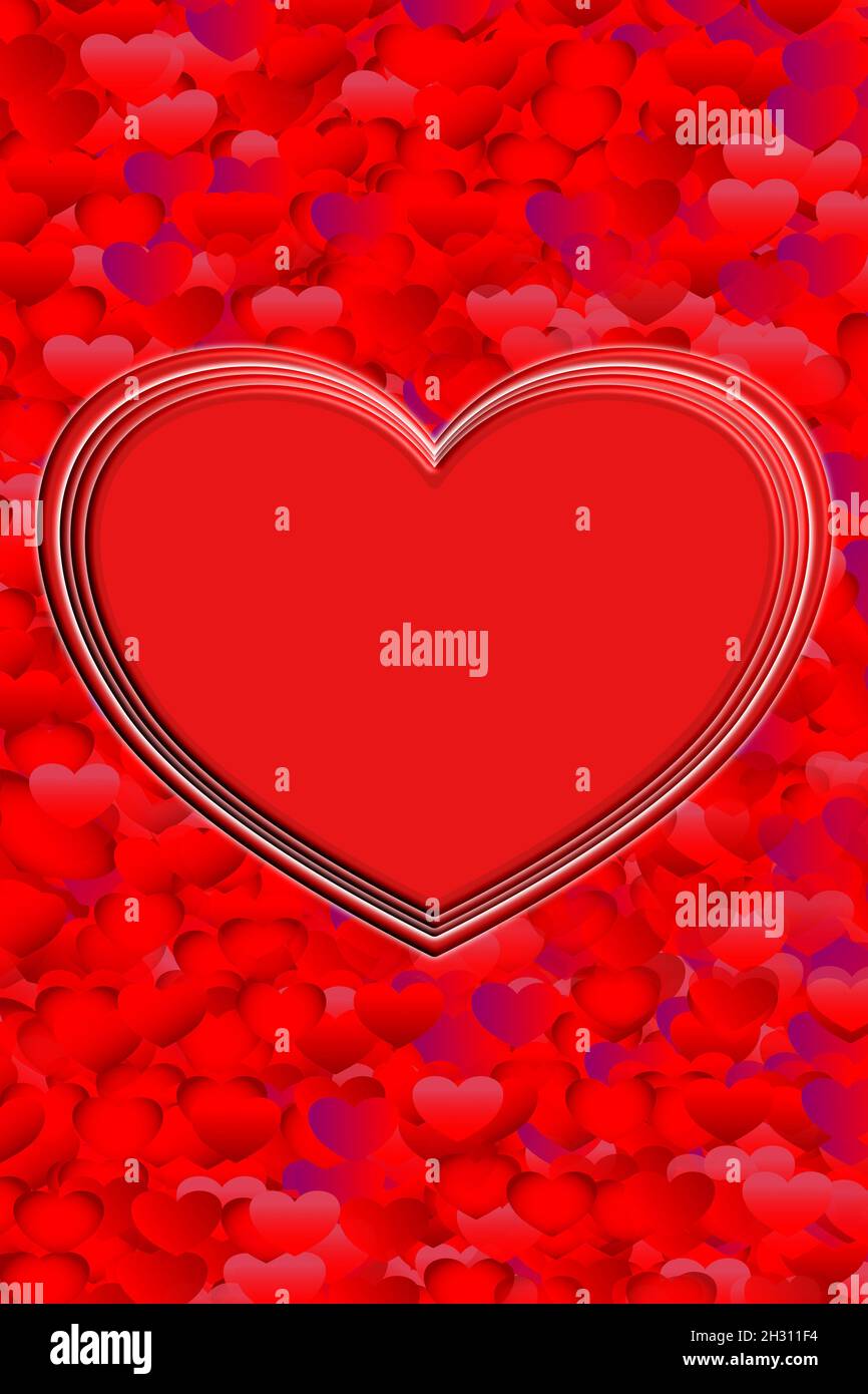 Illustration of a heart symbol for valentine's day Stock Photo - Alamy