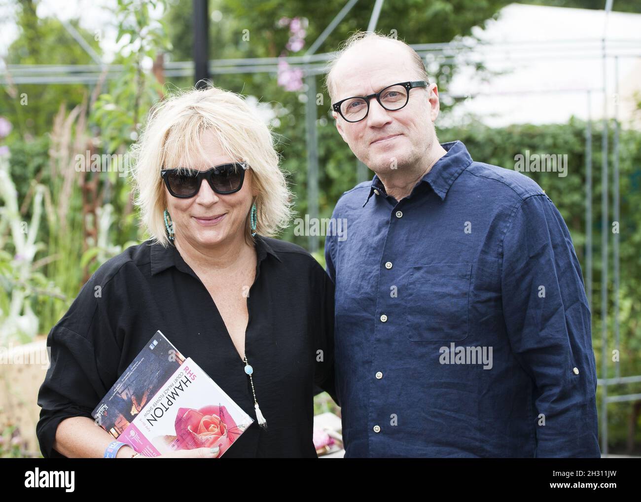 Jennifer Saunders and Adrian Edmondson attend the RHS Hampton Court ...