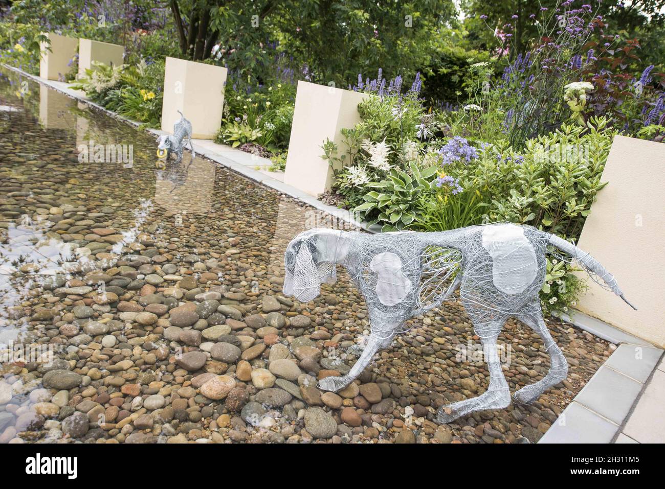 Dog Sculpture in the Dogs Trust A Dog's Life Garden at the RHS Hampton ...