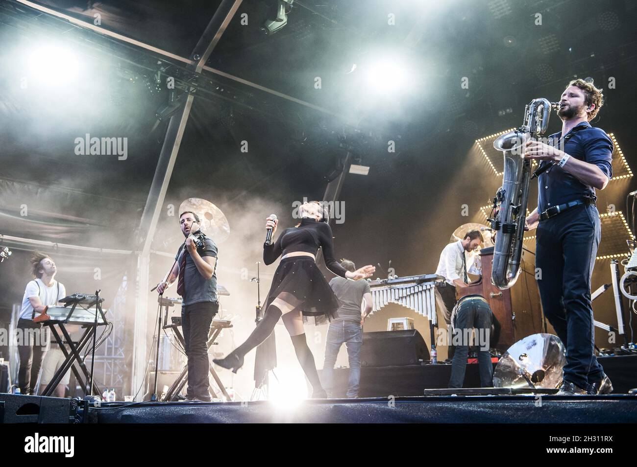 Caravan Palace perform live on stage as part of the Summer Series at ...