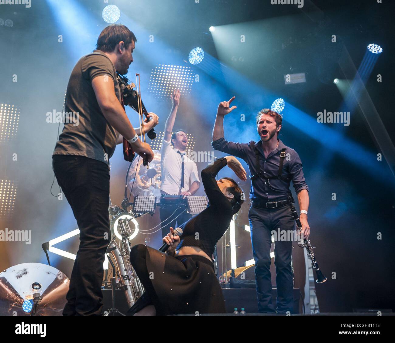 Caravan Palace perform live on stage as part of the Summer Series at ...