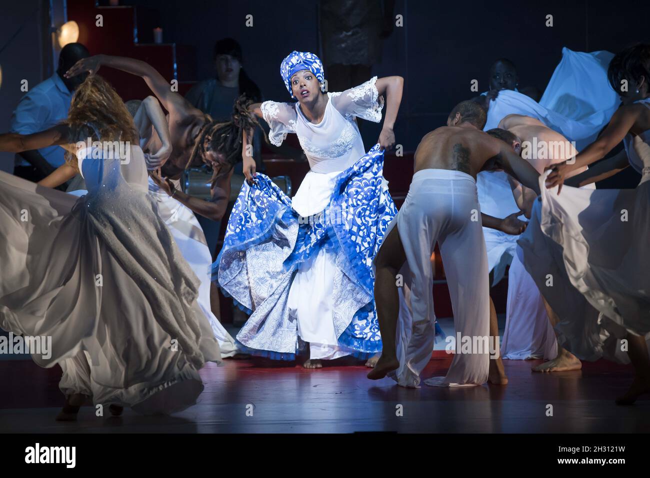 Cuban dancers perform on stage in Vamos Cuba! at Sadler's Wells in ...