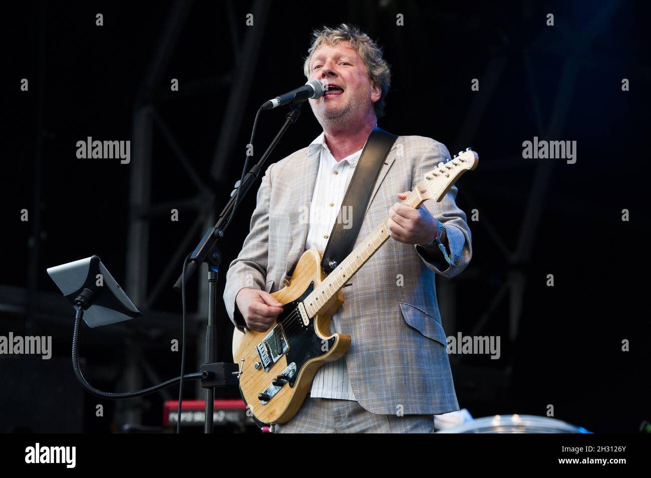 Glen Tilbrook from Squeeze performs live on stage at Camp Besitval 2016 ...
