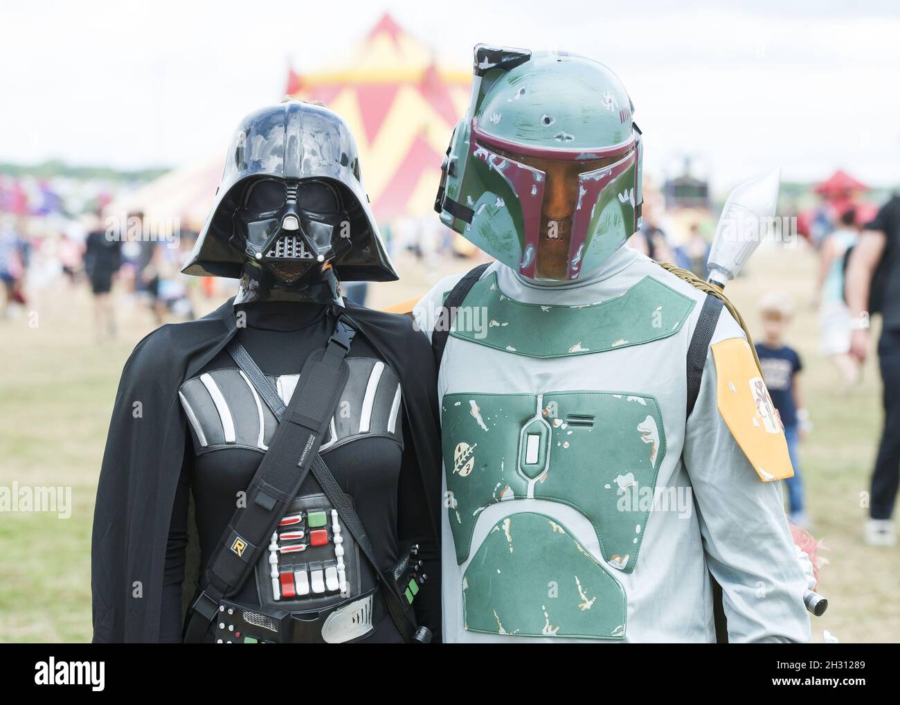 Festival goers in Space themed fancy dress at Camp Besitval 2016 ...