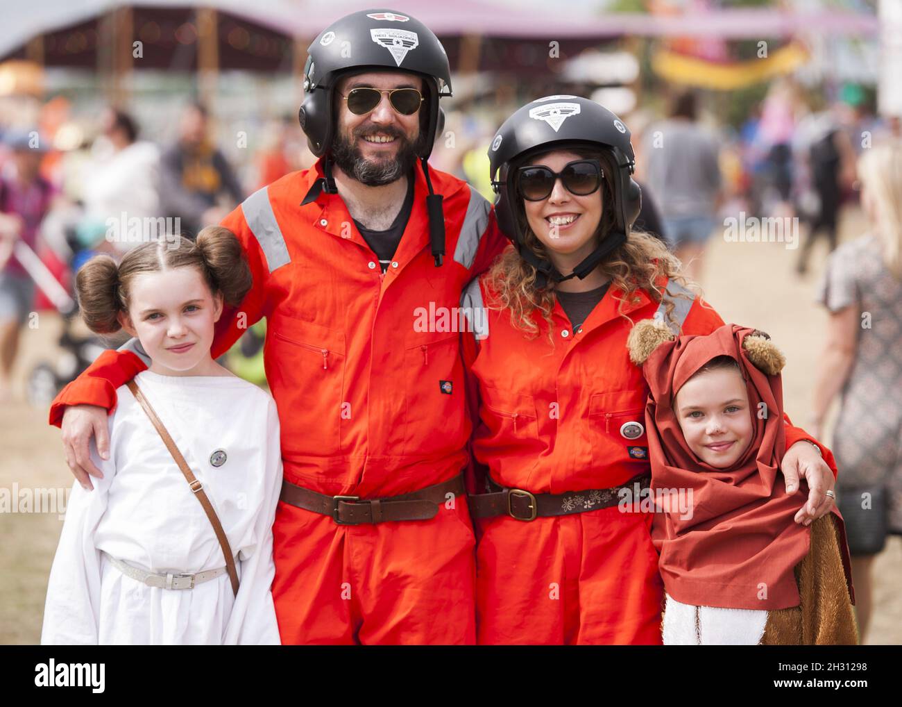 Festival goers in Star Wars themed fancy dress at Camp Besitval 2016 ...