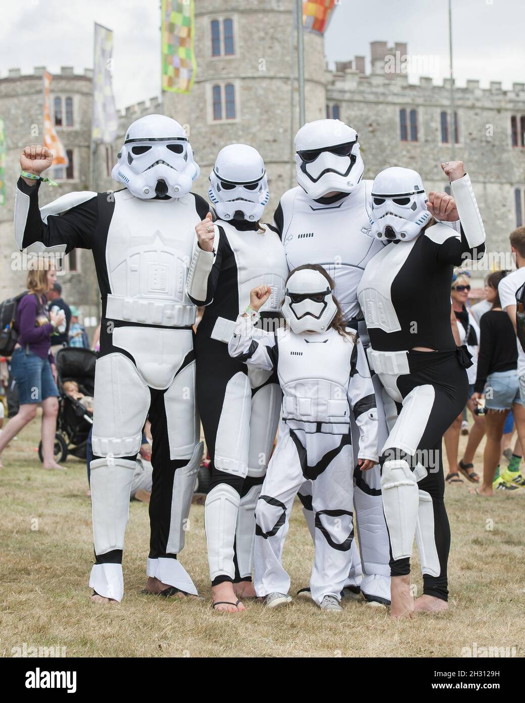 Festival goers in Star Wars themed fancy dress at Camp Besitval 2016 ...
