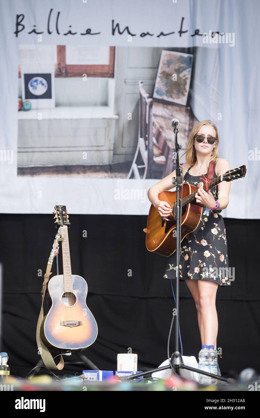 Billie Marten performs live on stage at Camp Besitval 2016, Lulworth ...