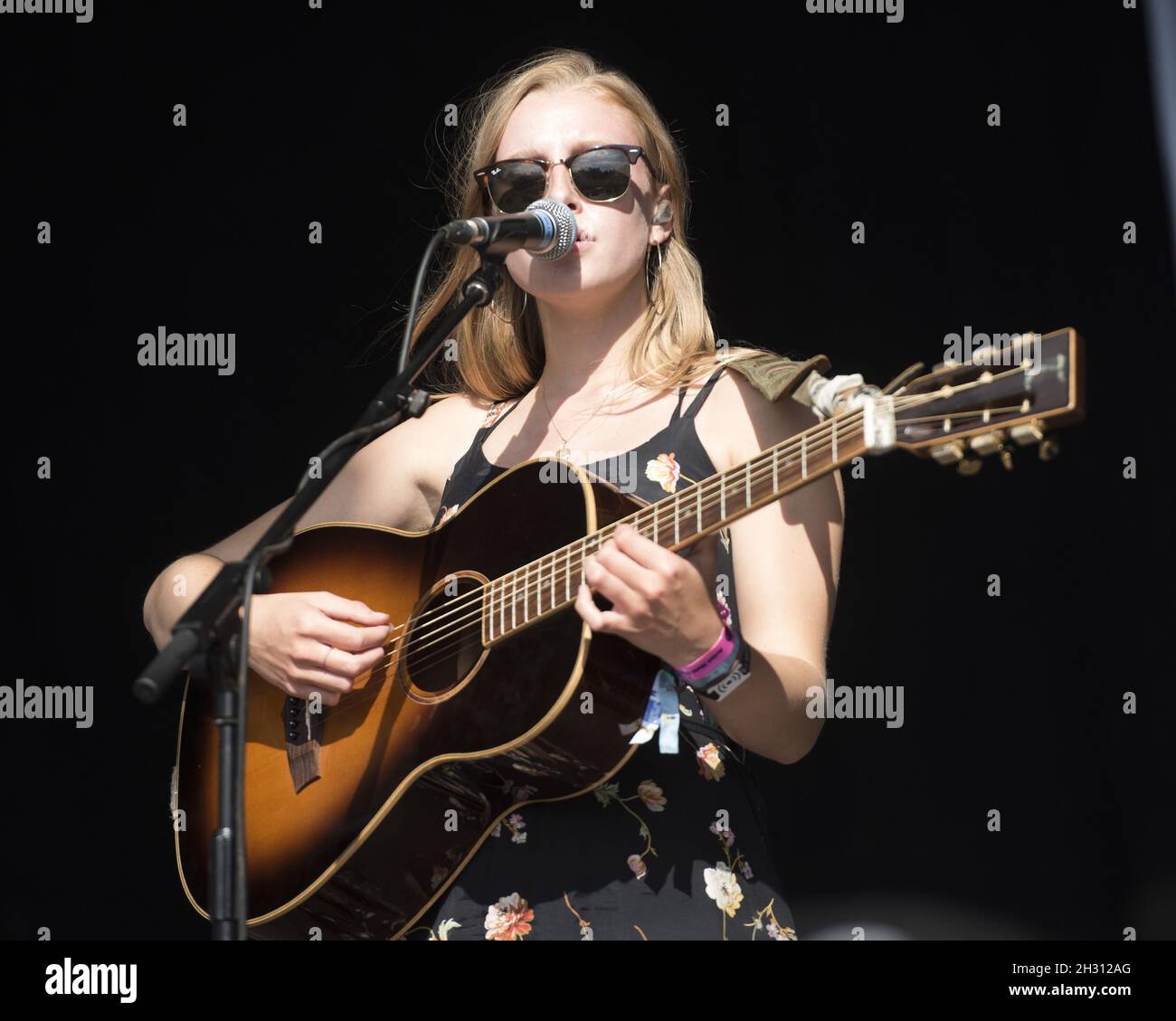 Billie Marten performs live on stage at Camp Besitval 2016, Lulworth ...