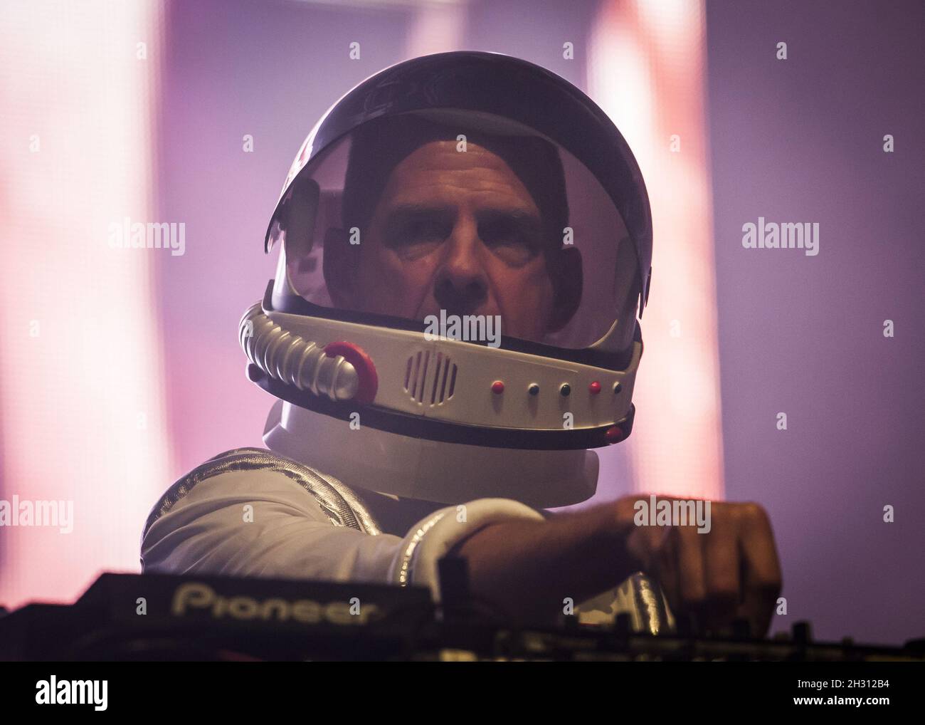 Fat Boy Slim (Norman Cook) performs live on stage at Camp Besitval 2016 ...