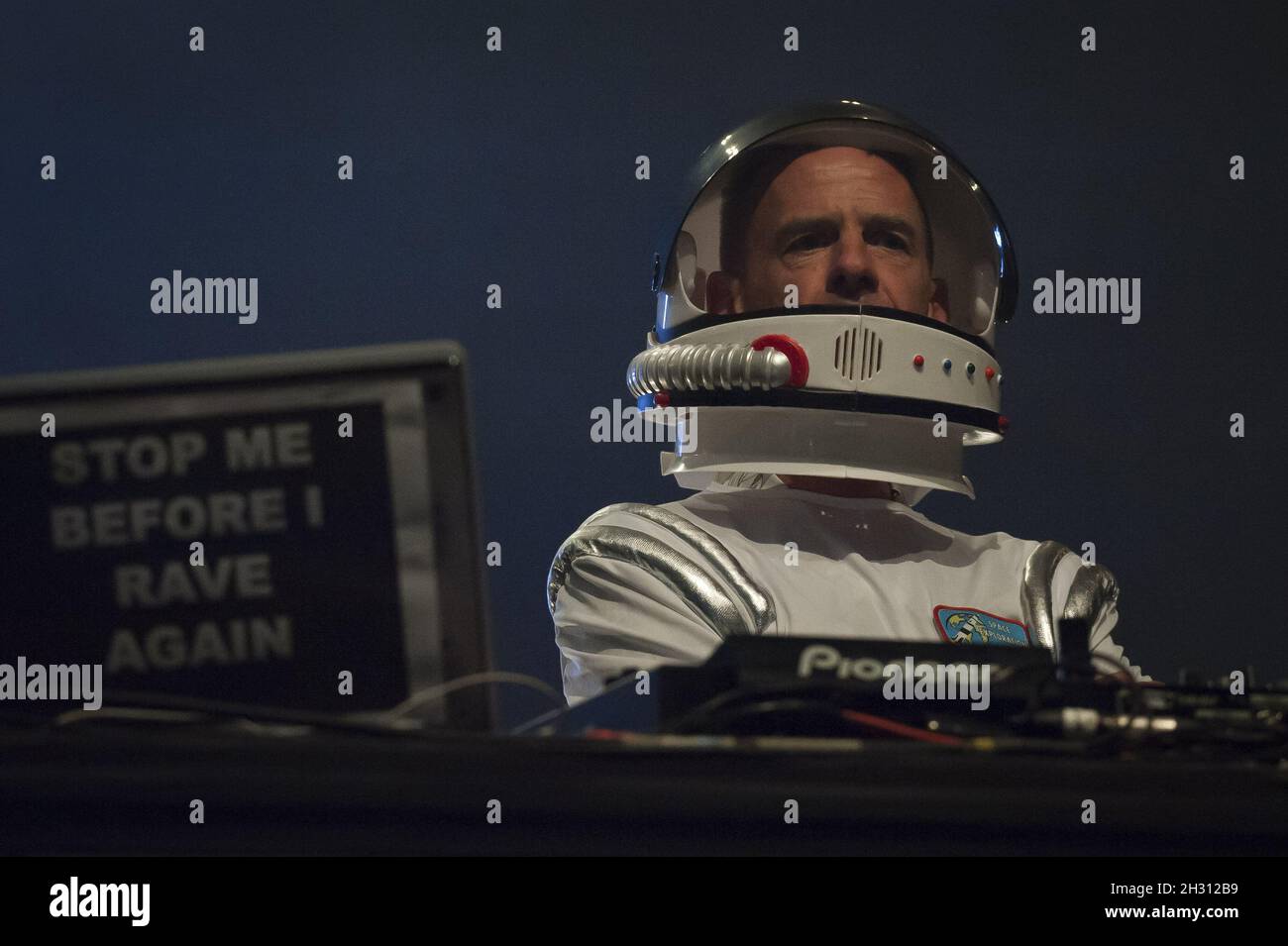 Fat Boy Slim (Norman Cook) performs live on stage at Camp Besitval 2016 ...