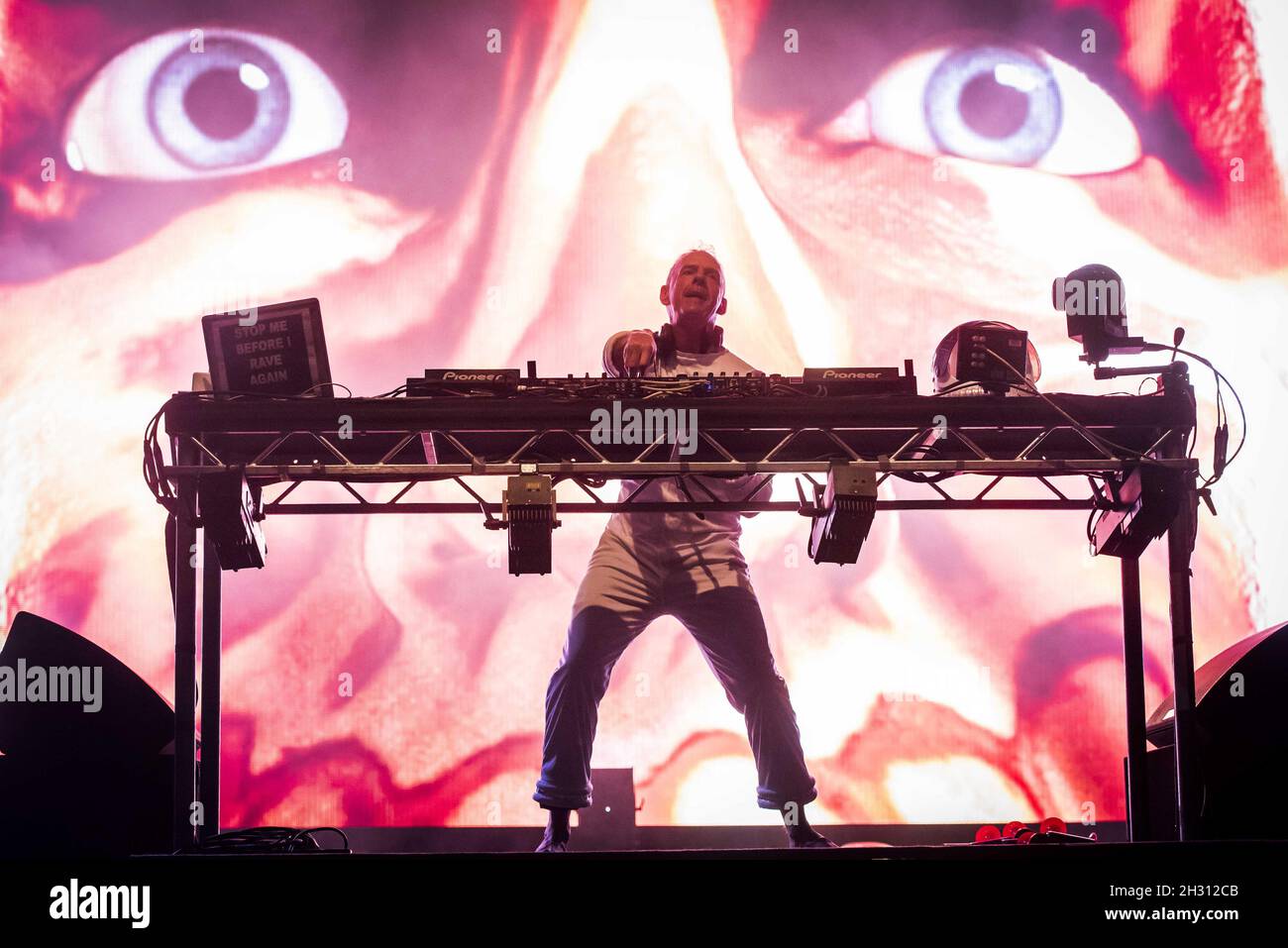 Fat Boy Slim (Norman Cook) performs live on stage at Camp Besitval 2016 ...