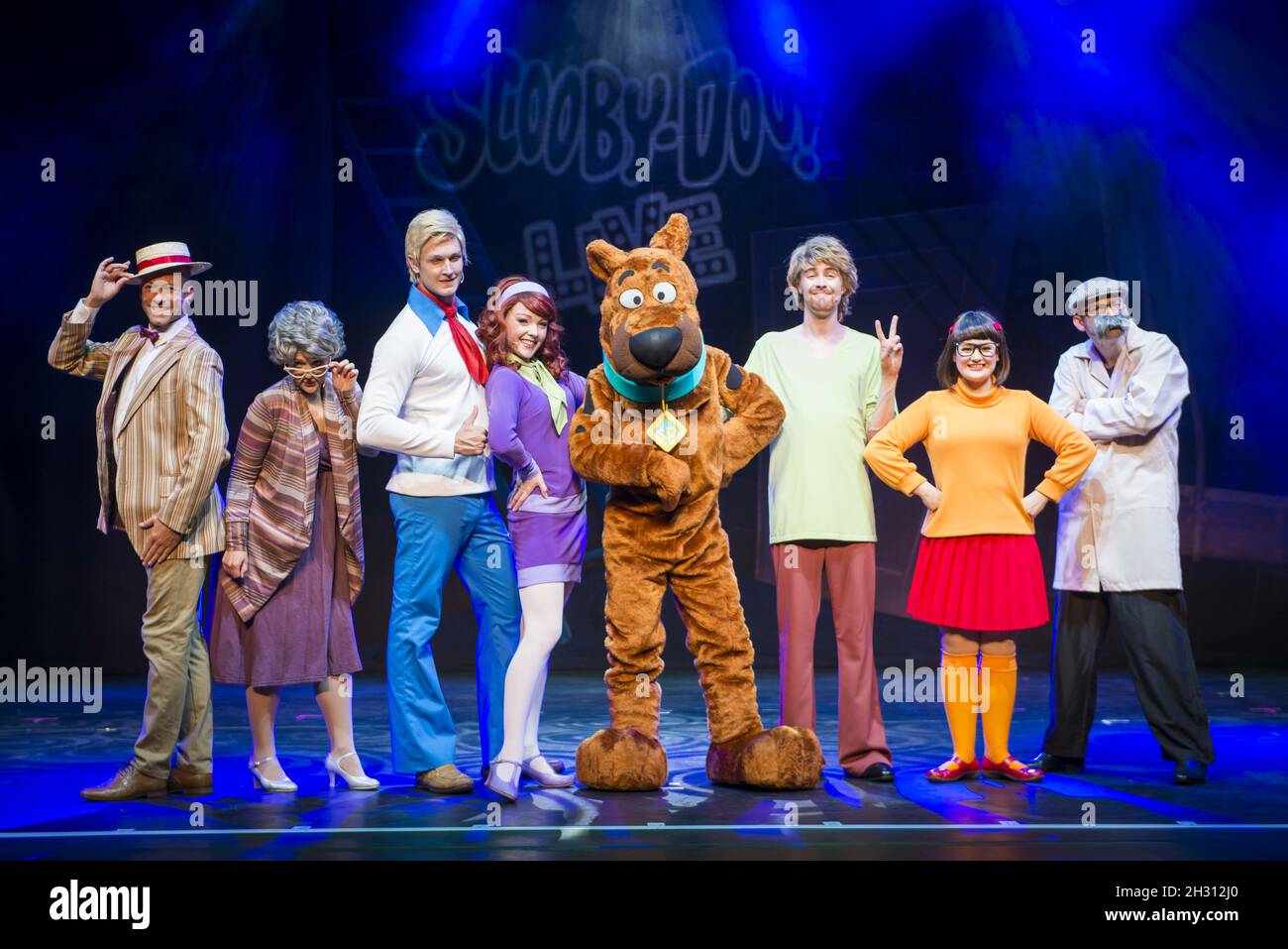 (L-R) Chris Warner Drake (Fred), Charlie Bull (Daphne), Joe Goldie ...