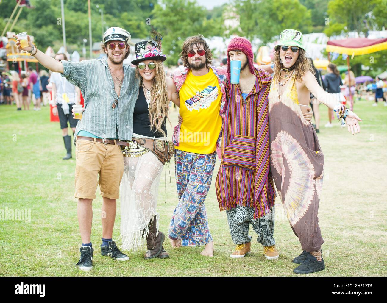 Festival goers on day 2 of Bestival 2016, Robin Hill Country Park on ...