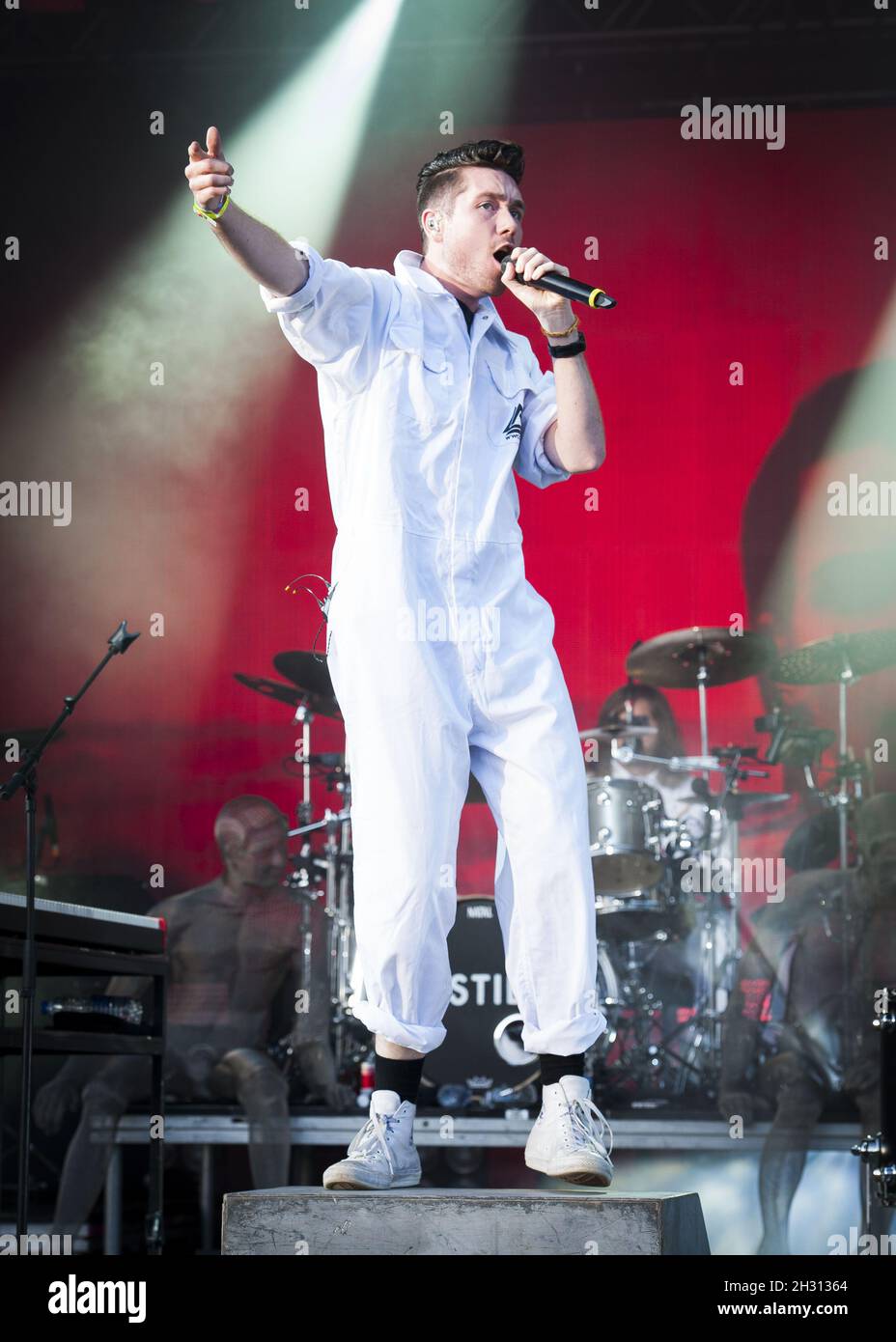 Dan Smith from Bastille performs live on day 4 of Bestival 2016, Robin ...