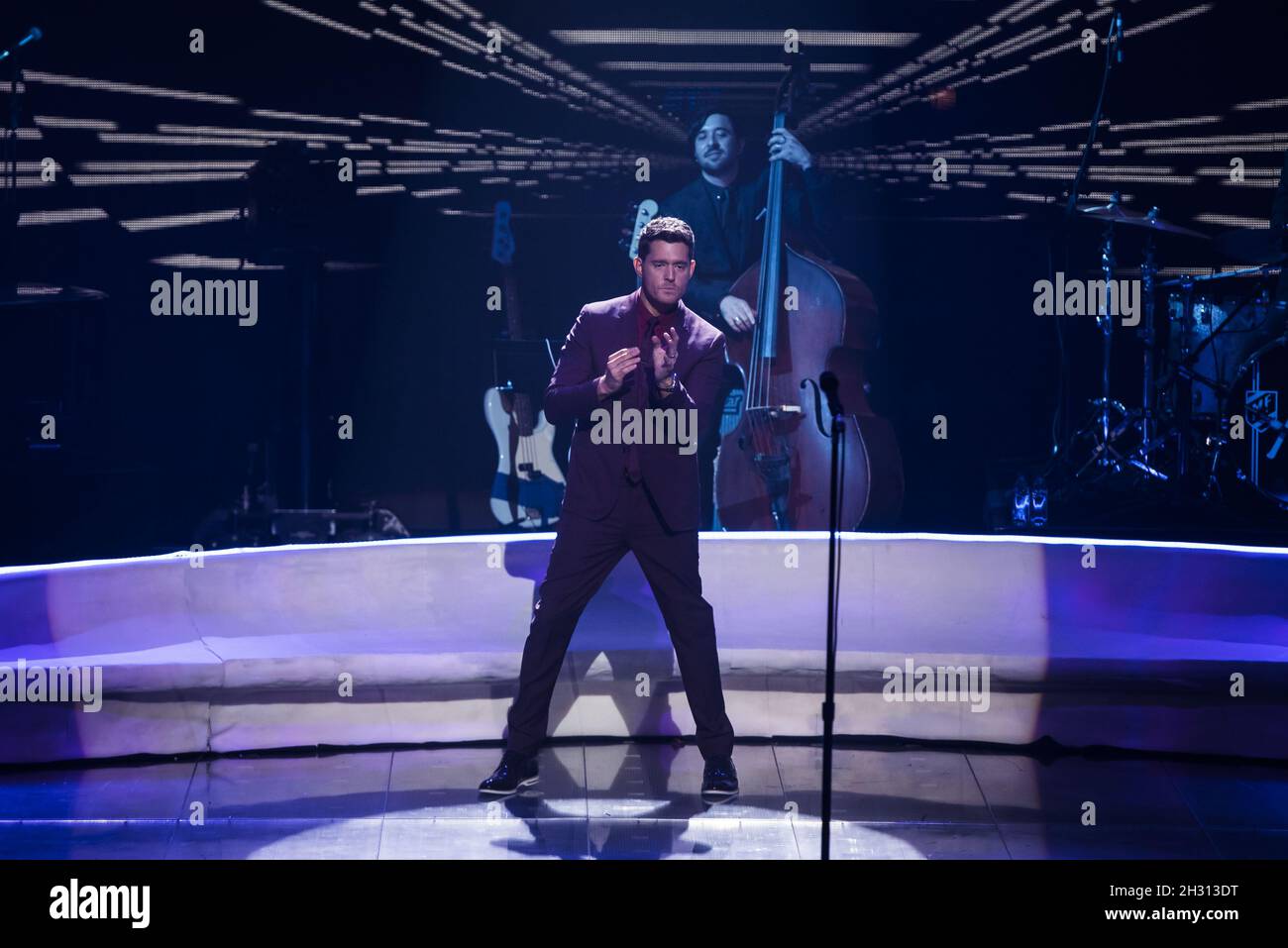 Michael Buble performs live on stage as part of the Apple Music ...