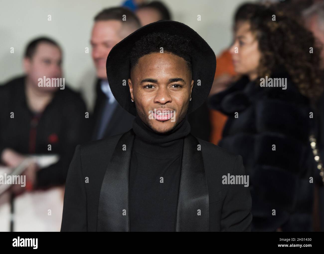 Raheem Sterling arrives at the I am Bolt world premiere at the Odeon Leicester Square, London ...