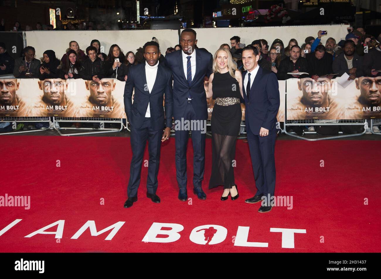 (L-R) Nugent Walker, Usain Bolt, Ricky Simms and wife arrive at the I ...