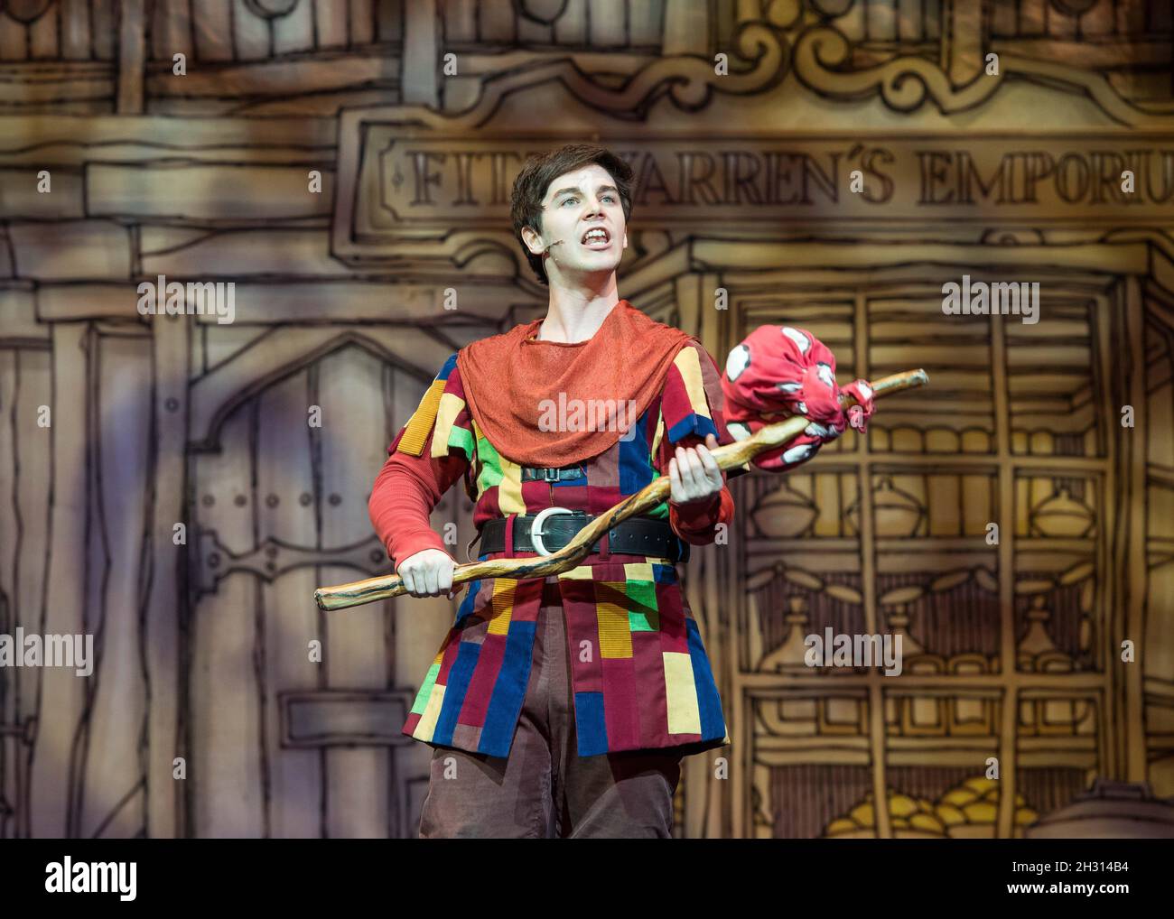 Sam Hallion (Dick Whittington) rehearses Dick Whittington at the New ...