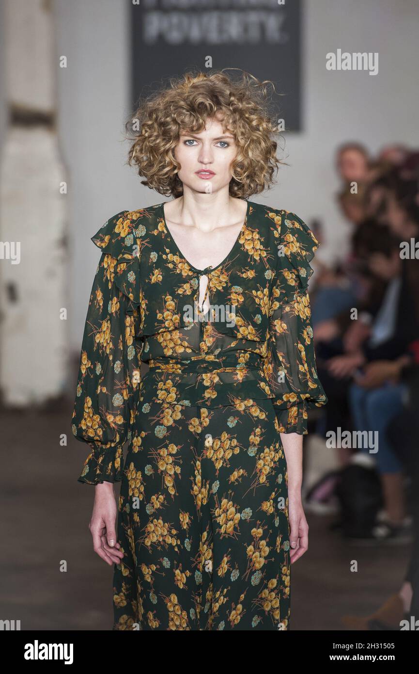 A Model walks the catwalk at Oxfam's Fashion Fighting Poverty catwalk ...