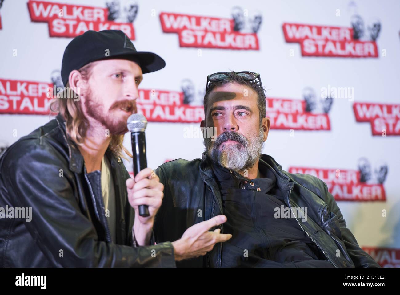 Austin Amelio and Jeffrey Dean Morgan on stage during the UK Walker ...