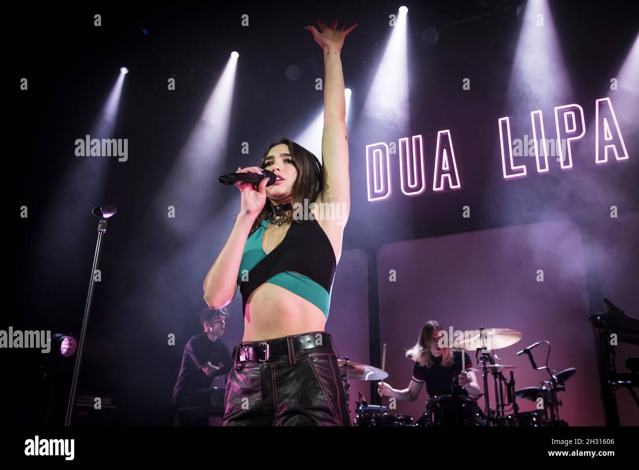 Dua Lipa performs live on stage at the O2 Shepherd's Bush Empire ...