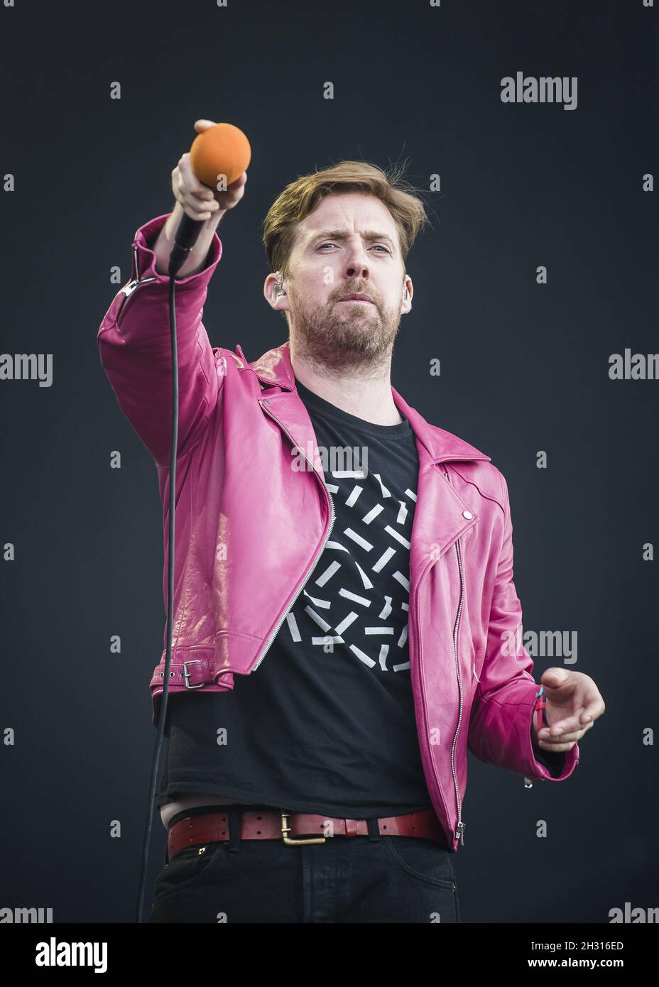 Ricky Wilson of the Kaiser Chiefs performs live on day 2 of the Isle of ...
