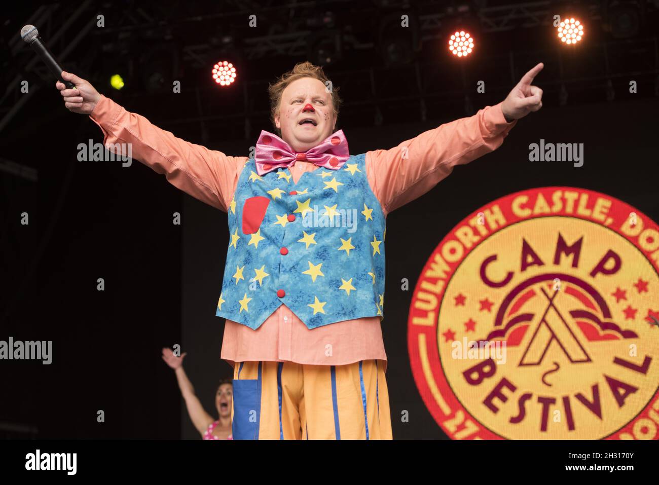 Mr Tumble performs live on stage at Camp Bestival, Lulworth Castle ...