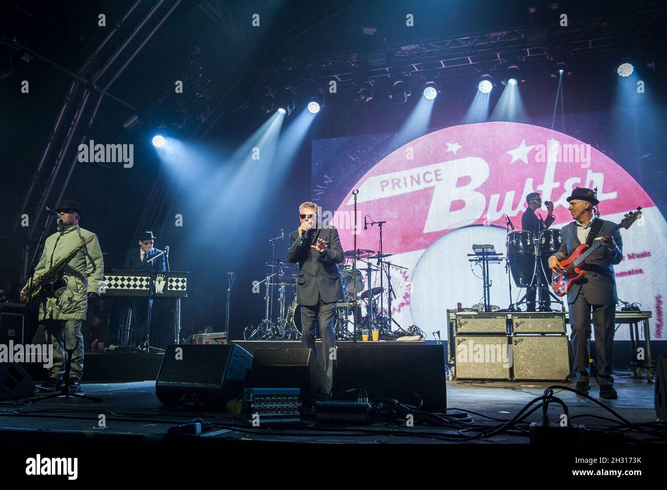 Madness perform live on stage at Camp Bestival 2017 Lulworth Castle ...