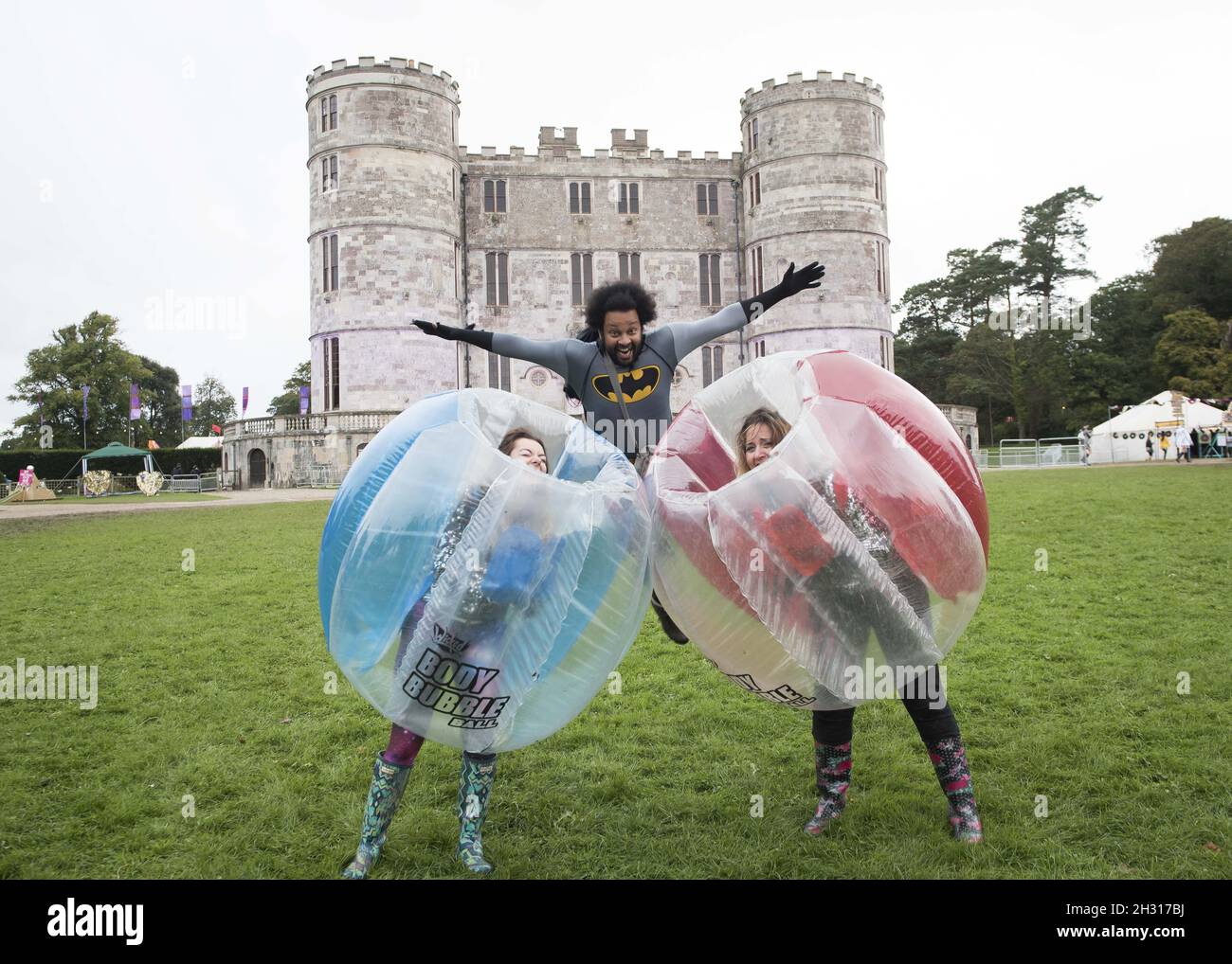 Festival goers in fancy dress at Bestival 2017, Lulworth Castle ...