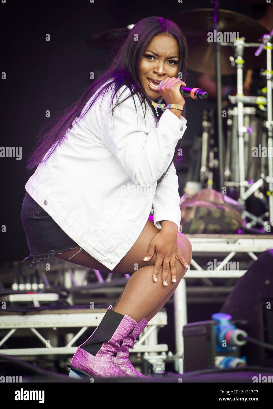 Ray BLK performs live on stage at Bestival 2017 at Lulworth Castle ...
