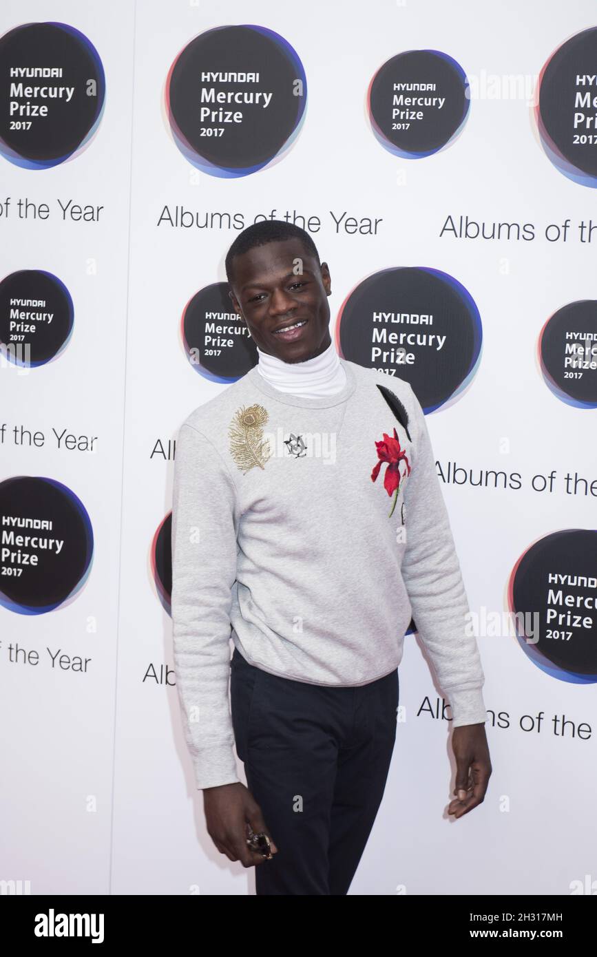 J Hus attending the 2017 Hyundai Mercury Music Prize ceremony at the ...