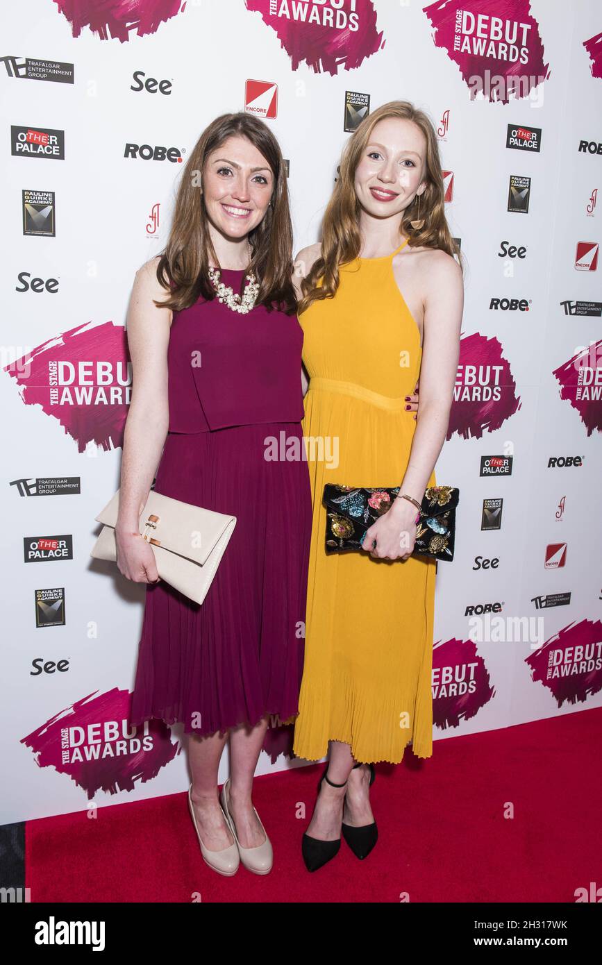 Hannah Corcoran and Emily Hughes attend The Stage Debut Awards at 8 ...