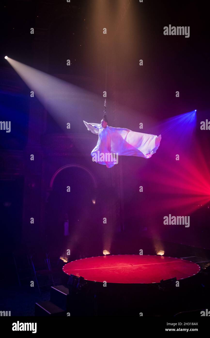 Fancy Chance performs hair hang in the La Soiree photocall at the ...