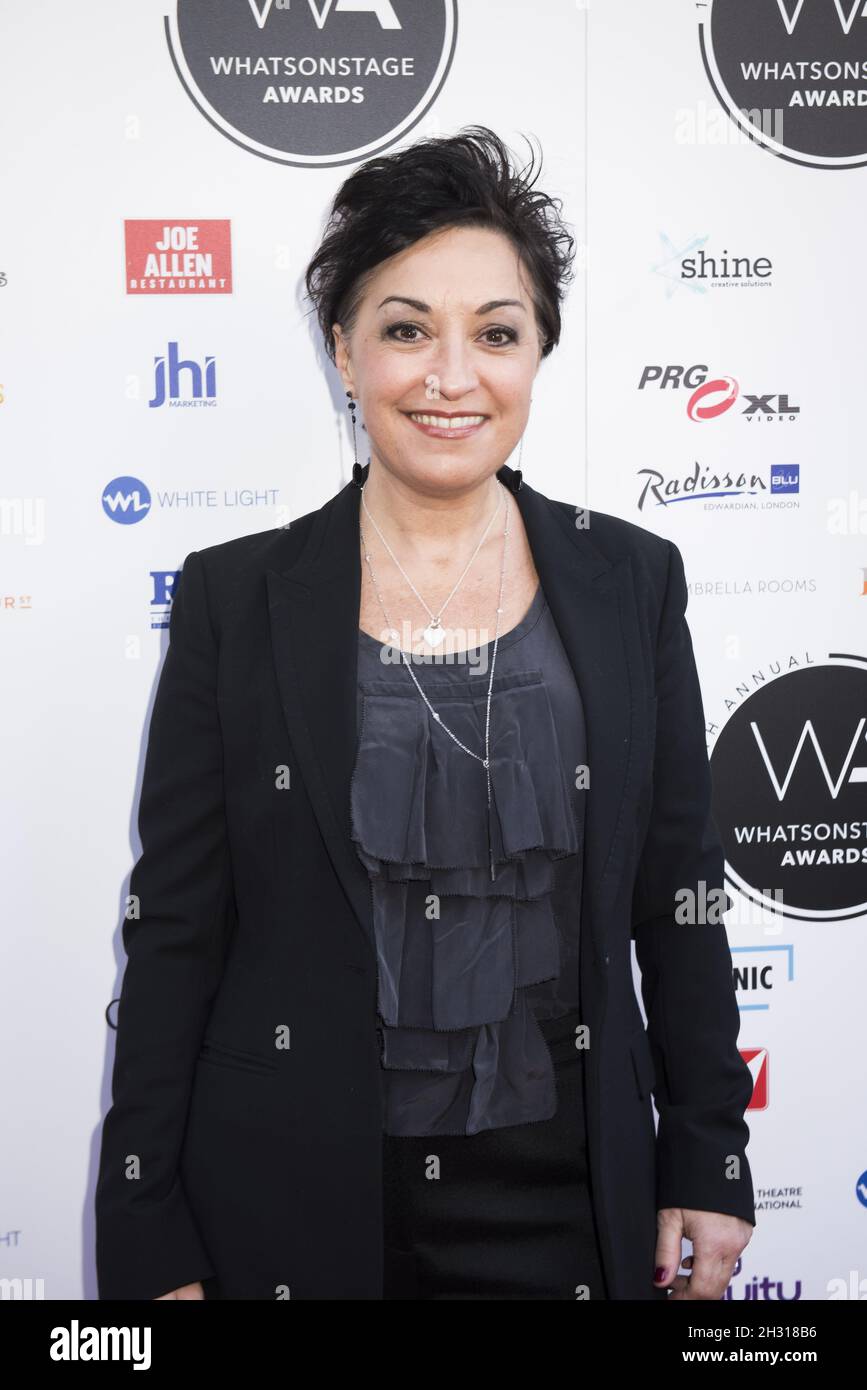 Ria Jones arrives at the Whats On Stage Awards at Cafe De Paris, London ...