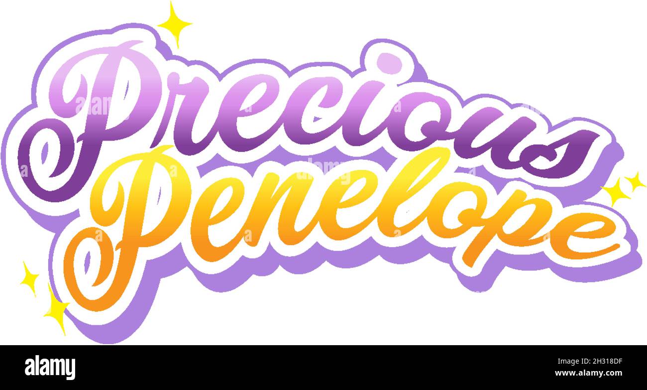 Precious Penelope logo text design illustration Stock Vector Image ...