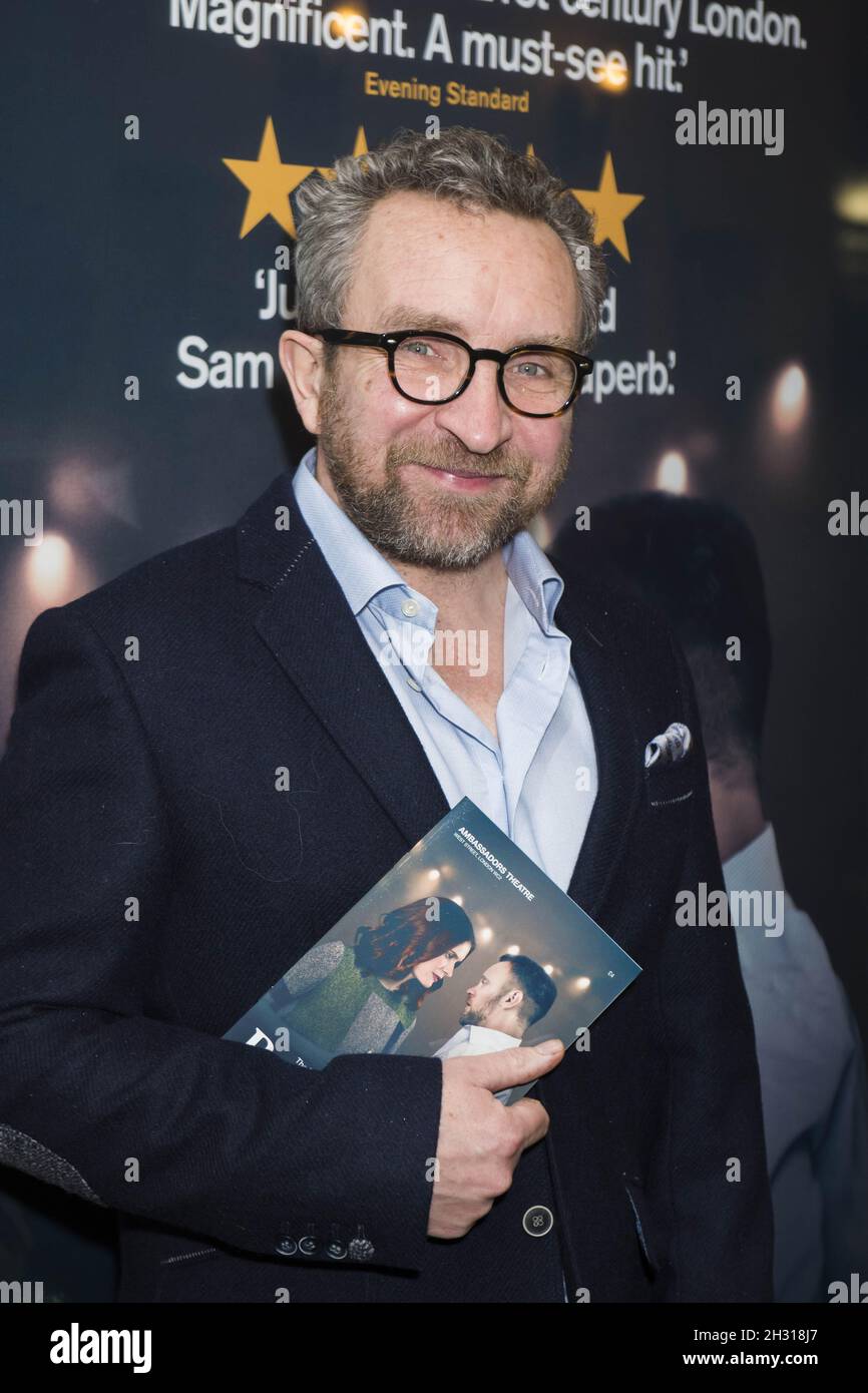 Eddie Marsan attends the Beginning press night at the Ambassadors ...