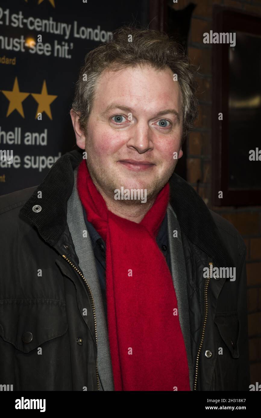 Miles Jupp attends the Beginning press night at the Ambassadors Theatre ...