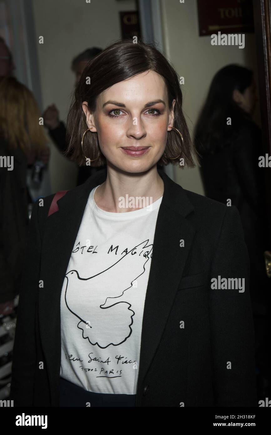 Jessica Raine attends the Beginning press night at the Ambassadors ...