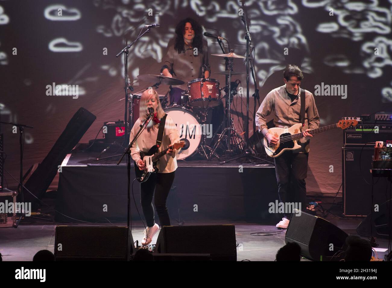Molly Rankin, Sheridan Riley (drummer) and Brian Murphy of Alvvays ...