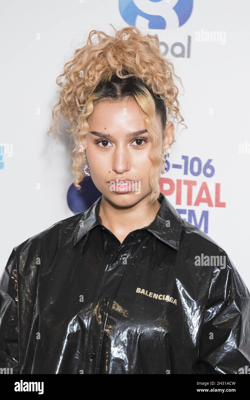 Raye on the red carpet of the media run at Capital's Summertime Ball ...