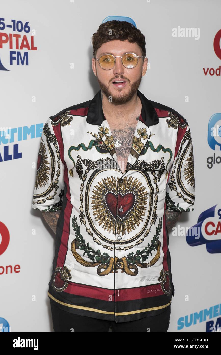 James Arthur on the red carpet of the media run at Capital's Summertime ...